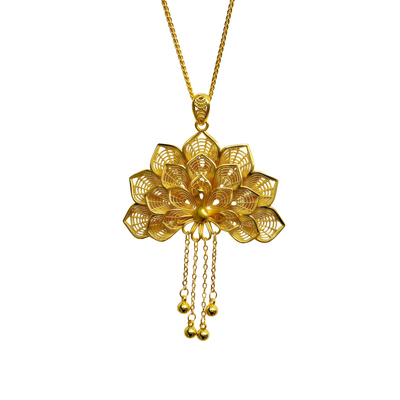 「锦雀衔福」新中式订婚摆台假五金套装仿真黄金色结婚假三金首饰