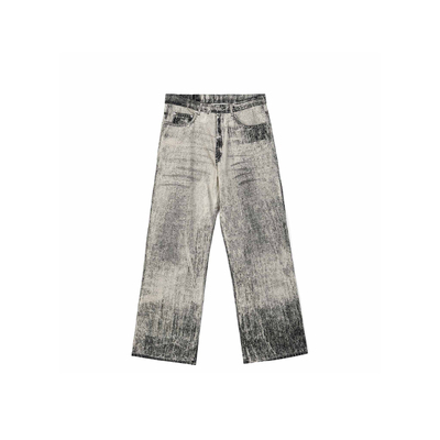 CAMPERLAB做旧直筒宽松牛仔裤