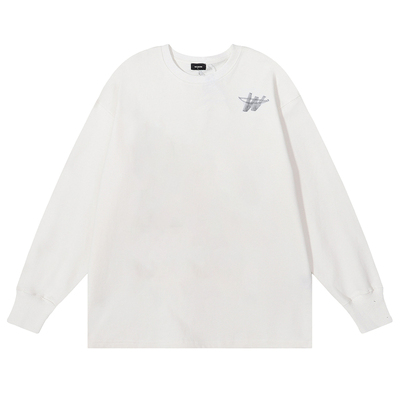 2025新款bshy welldone长袖t恤小众美式纯棉百搭印花宽松打底薄款