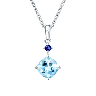 enzo18K金蓝宝石海蓝宝吊坠