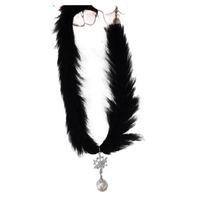 初雪约会~羽毛雪花珍珠项链仙气