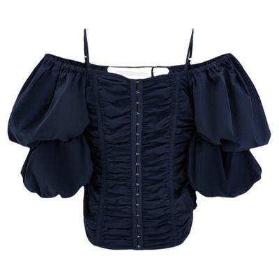 SLY优雅淑女甜美露肩纯欲衬衫