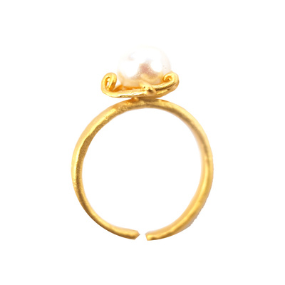 珍珠豌豆荚小众设计冷淡风戒指