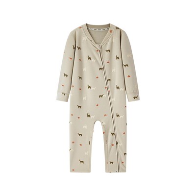 Milkbarn婴儿拉链连体衣秋冬