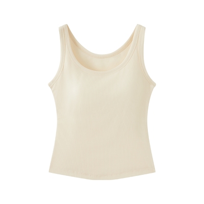 宜而爽女士圆领窄肩吊带背心春夏季无袖打底衫吸湿透气短款上衣