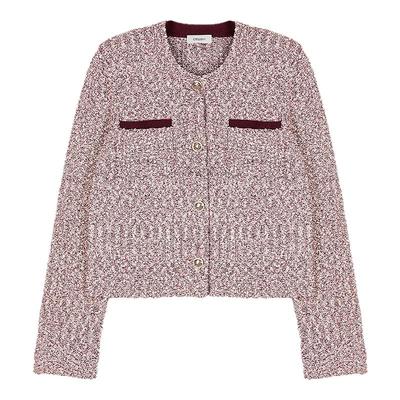 蓝盈莹同款CRUSH Collection2025年早秋新款花呢口袋夹克新年外套