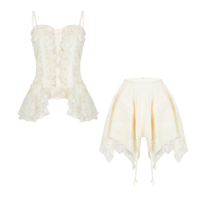 BBBLUE蝴蝶飞飞抹胸连衣裙套装