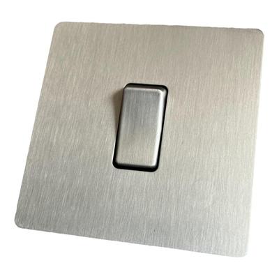 PIALT工业风 按键开关不锈钢面板暗装复古可明装线管明线一开双控