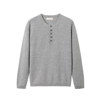 kani亨利领羊毛针织衫