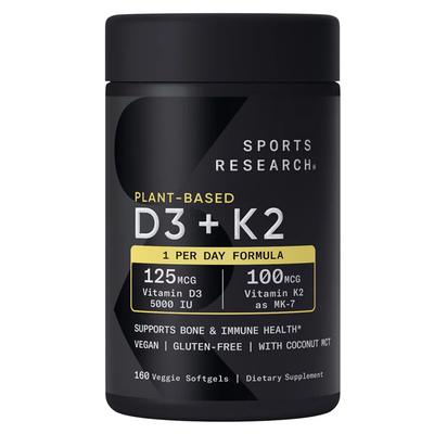 SportsResearch维生素D3&K2固钙
