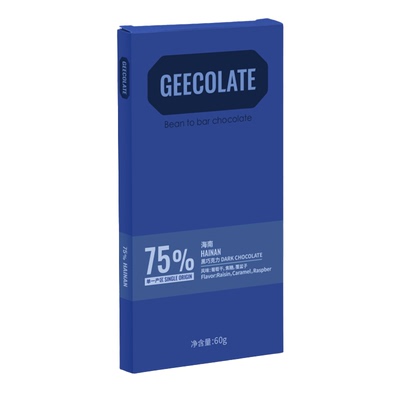 GEECOLATE海南75%黑巧克力排块