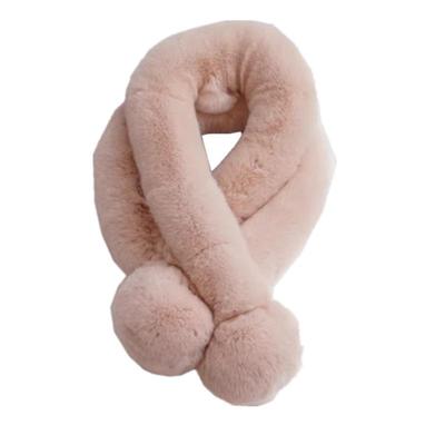 新款皮草秋冬季交叉毛毛女士围巾