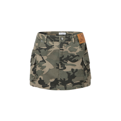 JAC FLEURANT2026春夏新品迷彩工装口袋短裙收腰显瘦