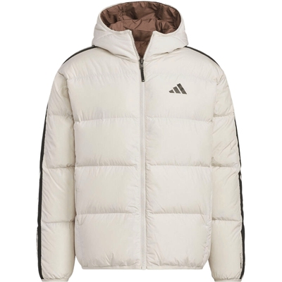 adidas阿迪达斯男子户外运动保暖三条纹连帽羽绒服外套KC2492