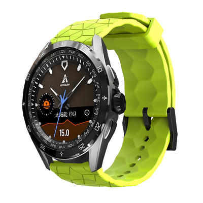 北斗智能运动手表液态硅胶表带男