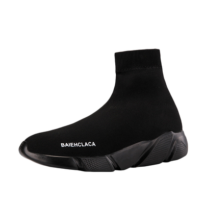 全黑色大码加绒保暖高腰运动棉鞋