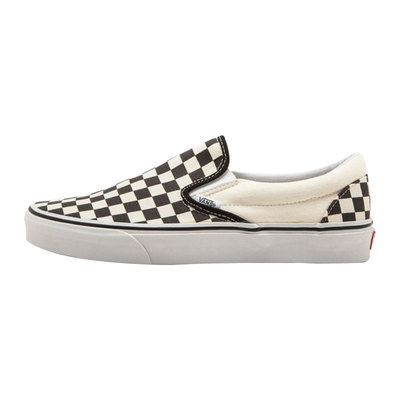 Vans黑白棋盘格一脚蹬帆布板鞋