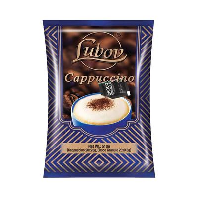 LUBOV琉鲍菲卡布奇诺速溶咖啡马来西亚原装进口独立包装巧克力粉