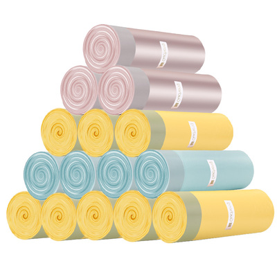 固成加厚抽绳式自动收口垃圾袋