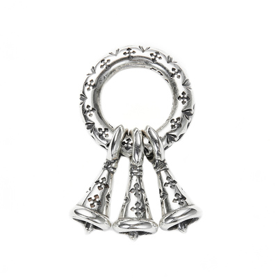 做旧纯银铃铛吊坠项链郑云龙同款