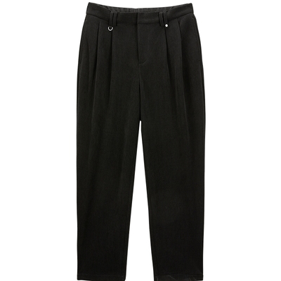 雪尼尔肌理感面料宽松阔腿西裤