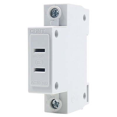 正泰配电箱电柜空开AC30模数化插座卡导轨103 2眼孔二插电源轨道