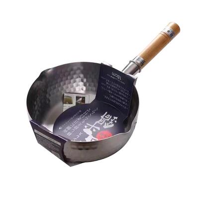 吉川日本进口不锈钢无涂层雪平锅