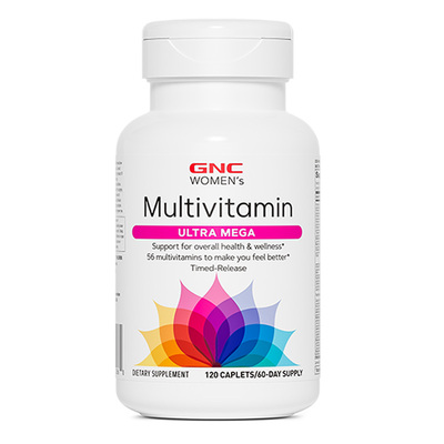 gnc健安喜女性矿物质多种维生素缓释片120粒钙镁VD叶黄素硒元素VC