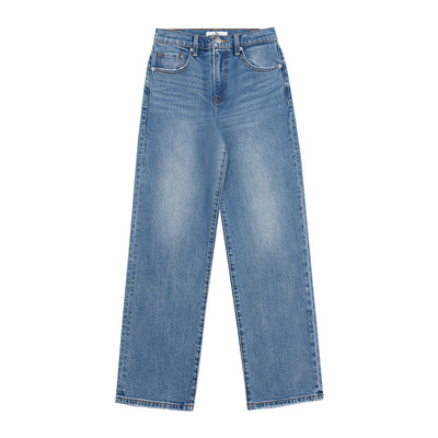 小个子专属系列中腰窄板直筒裤