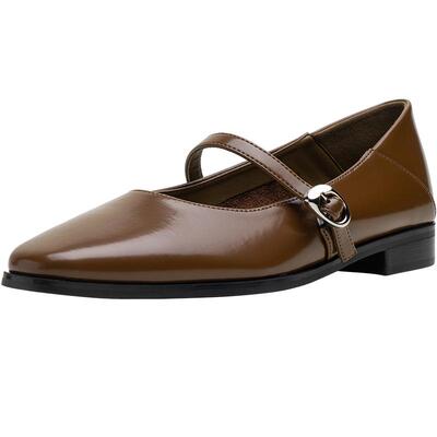 百思图2025秋季新款红色玛丽珍鞋小皮鞋法式浅口女单鞋B5291CQ5