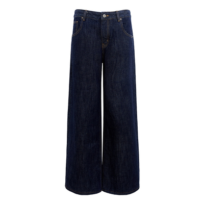 复古重磅赤耳红边原牛牛仔阔腿裤