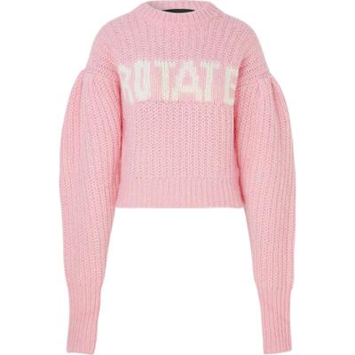 【38开门红】Rotate 女秋冬提花混纺别致廓形慵懒毛衣上衣