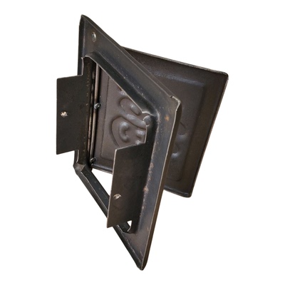 农村柴火灶门挡板带开关挡风门家用挡火门加厚柴炕门防火灶台配件