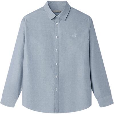 海澜之家纯棉牛津纺长袖休闲衬衫