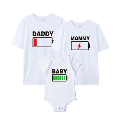 亲子装2025新款短袖满月百天t恤