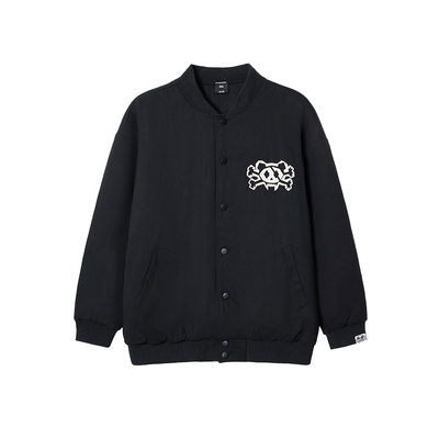 韦恩泽维尔加厚印花棉服棒球领