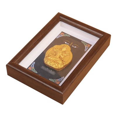 藏式红泥文殊擦擦佛像挂画礼盒