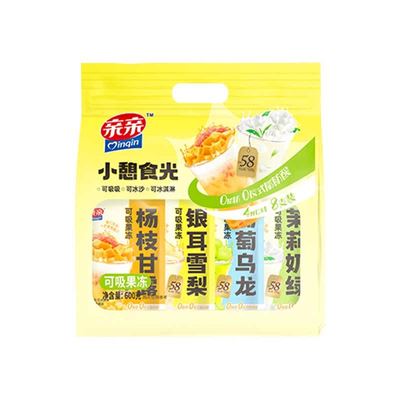 亲亲75g袋可吸果冻0脂杨枝甘露银耳雪梨爽吸茉莉奶绿奶茶果味果冻