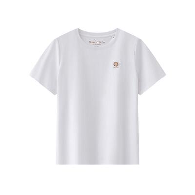 【自营】Marc O'Polo2025夏季新款简约纯棉刺绣花朵圆领短袖T恤女