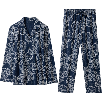 舒雅男士纯棉睡衣家居服套装