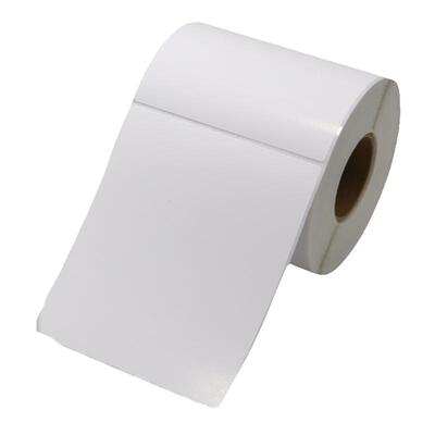 艾利铜版纸不干胶标签100*140mm单排竖版铜板条码打印10x14cm定制