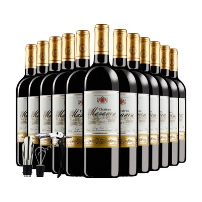 玛莎诺娅红酒正品买送法国进口干红葡萄酒整箱6支装包邮海外梅洛