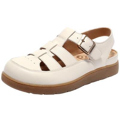 森达勃肯云朵可可凉鞋女春夏季新款柔软厚底猪笼罗马凉鞋4UR30