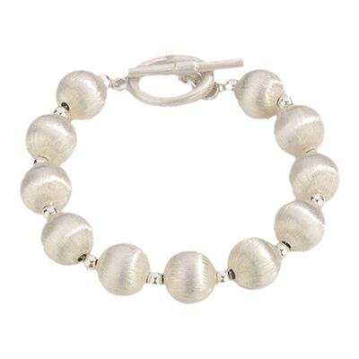 KHEMIANacre圆球纯银手链