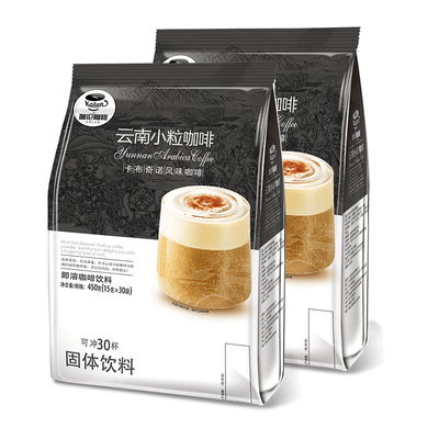 伽伦速溶咖啡粉卡布基诺三合一意式浓缩云南小粒0反式脂即溶学生