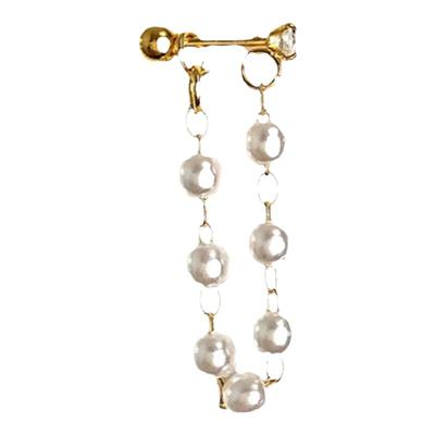 珍珠链条甜美风耳蜗钉耳骨钉甜美