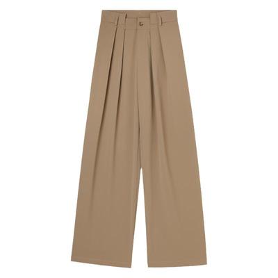 高腰宽松设计款阔腿长裤