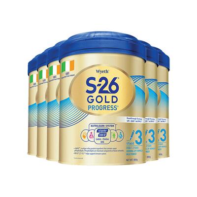 【自营】惠氏港版金装3段850g*6