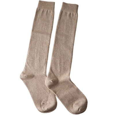 168针燕麦咖色系纯色基础小腿袜