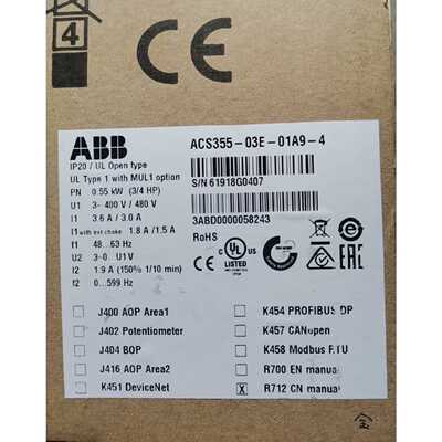 议价全新原装ABB变频器ACS35503E01A940.可维修